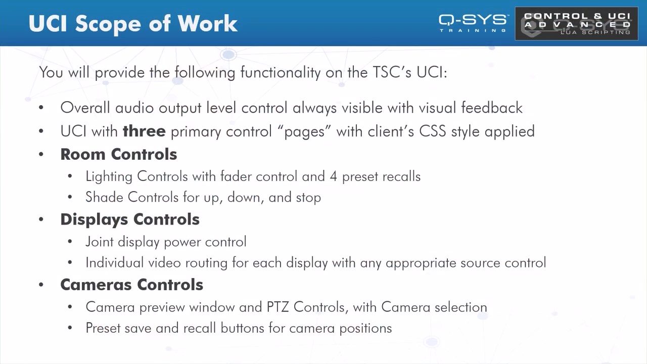 Course: Q-SYS Training: Control & UCI Advanced Online